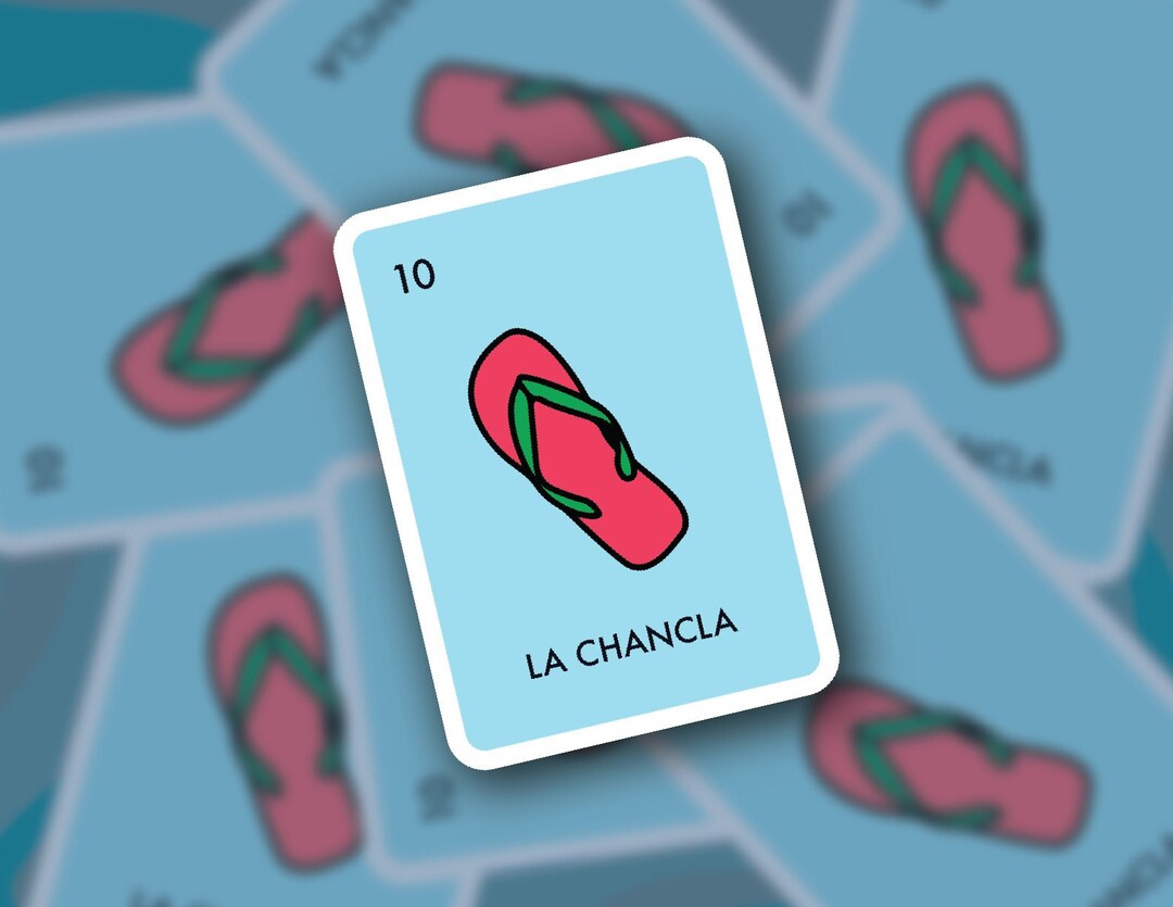 Loteria La Chancla Funny Mexican Bingo Sandal Sticker - Etsy