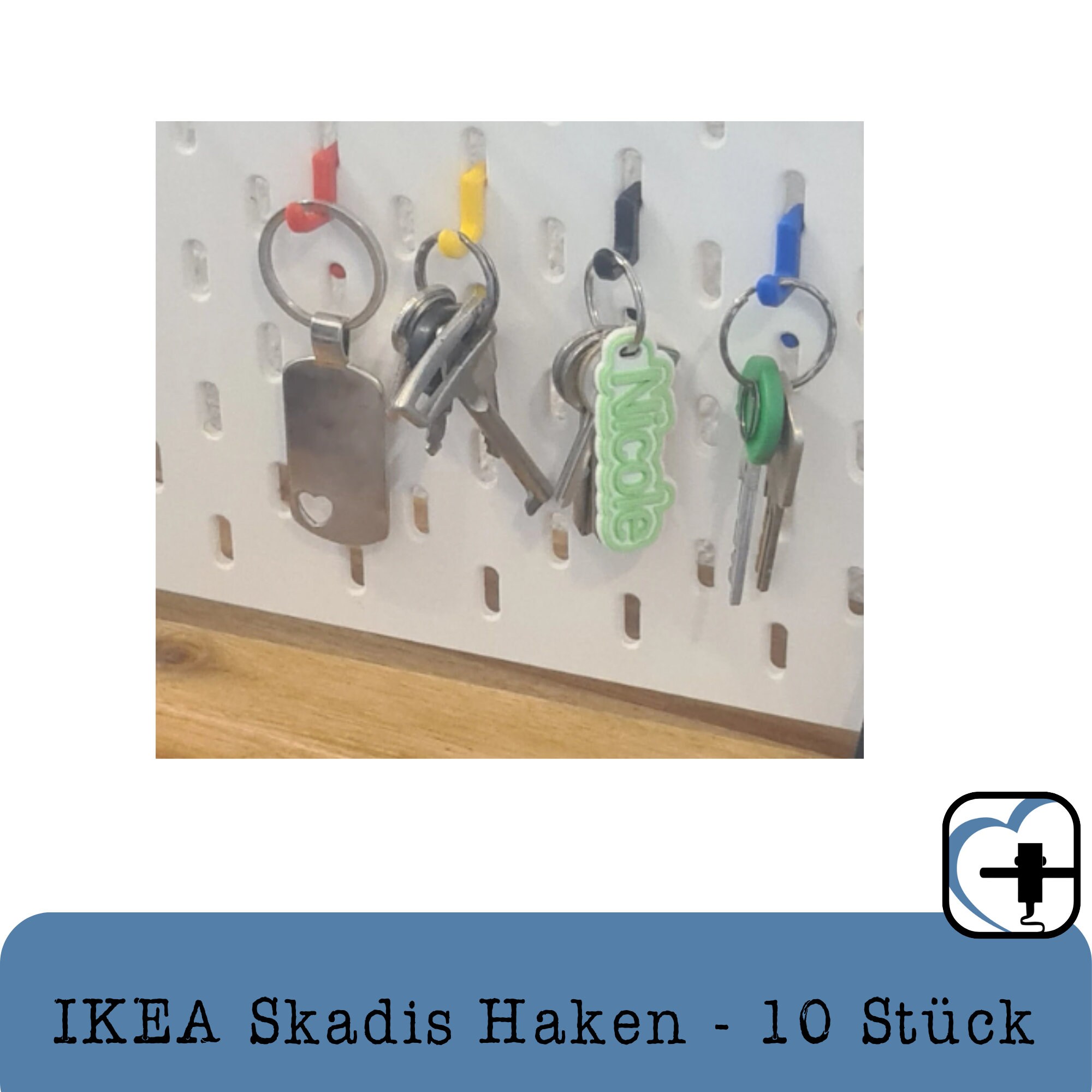 IKEA SKADIS HOOKS Different Sizes, Pegboard Hooks, Skadis Accessories ...