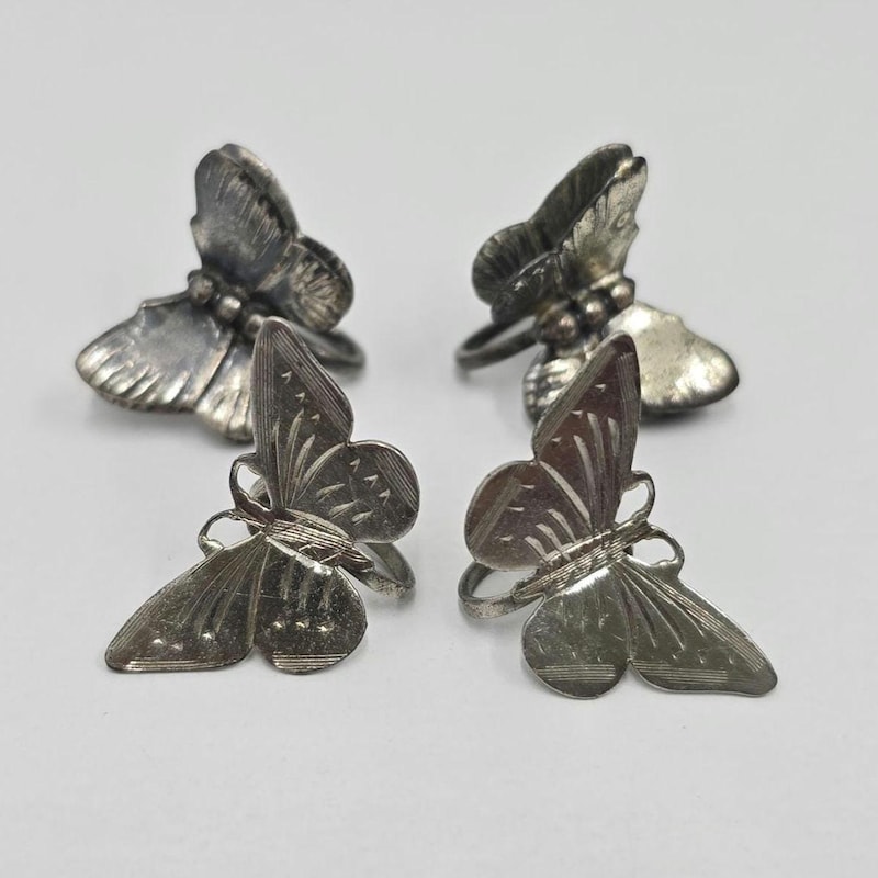 Antique Butterfly Hair Clips - Etsy