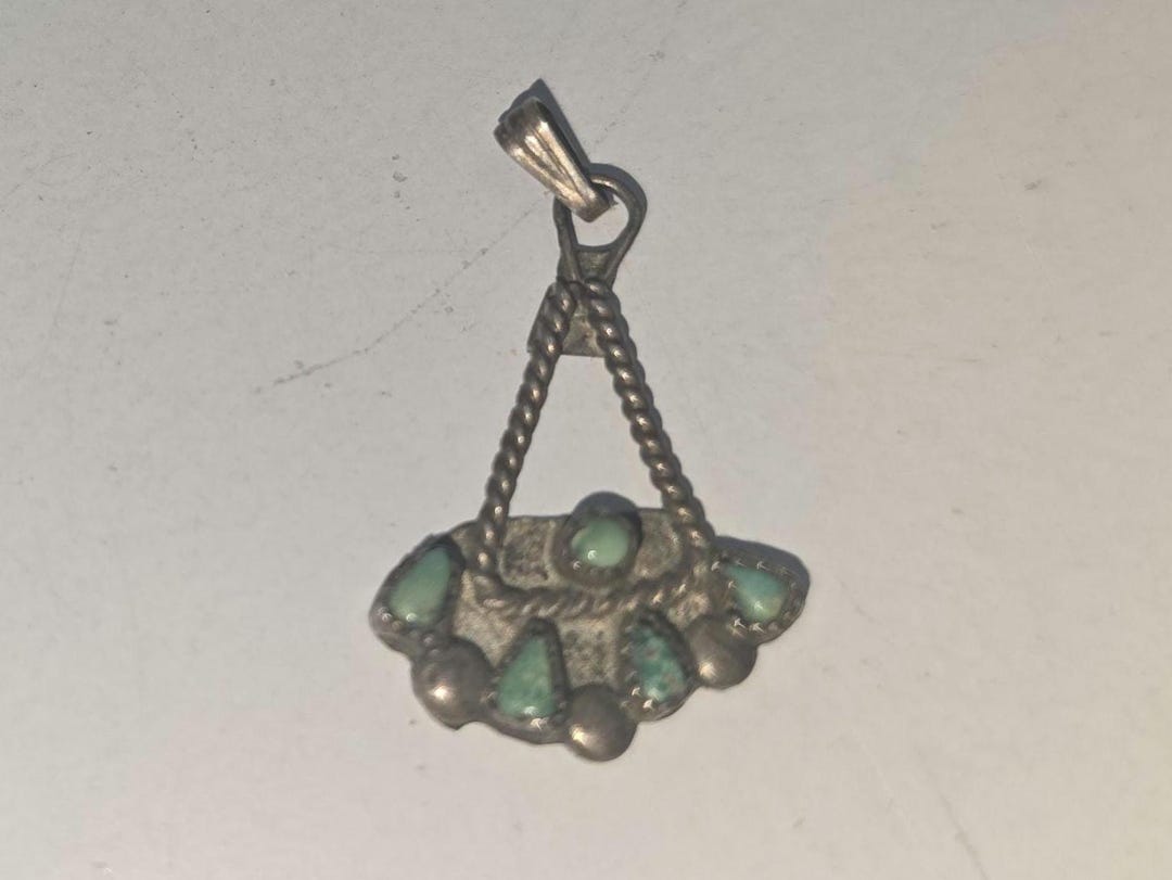 Estate Old Pawn Turquoise Pendant Early Native American Made Jewelry - Etsy