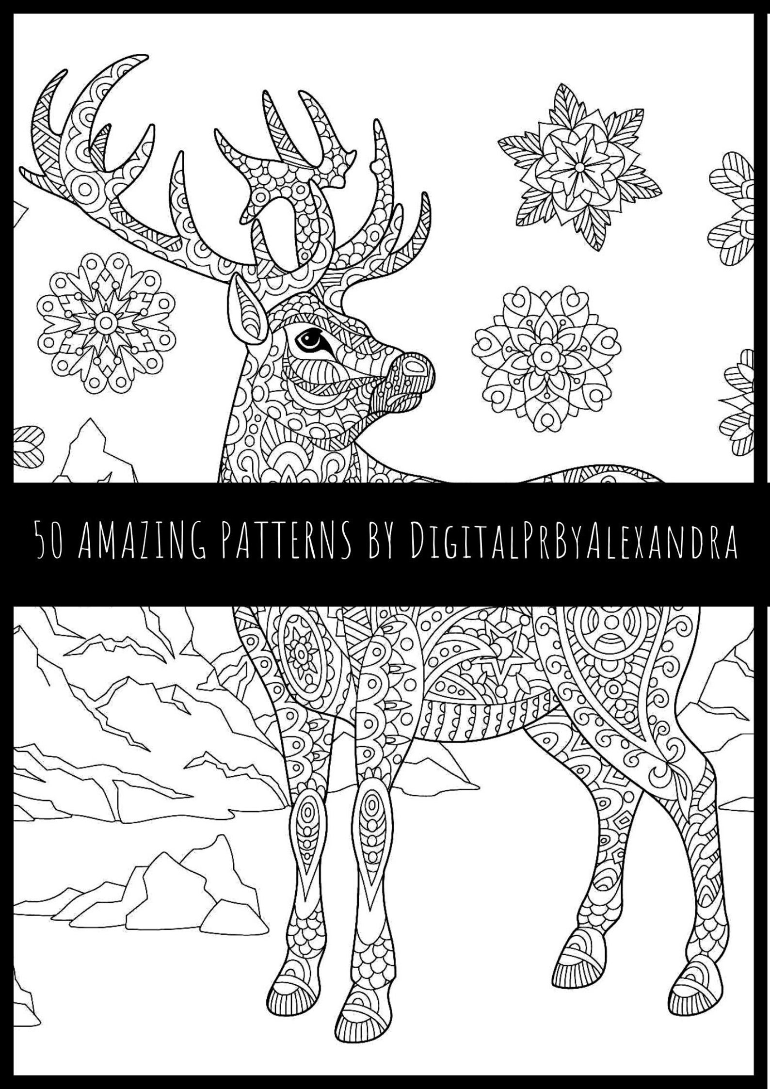 36 Christmas Mandala Designs: an Adult Coloring Book for Stress Relief ...