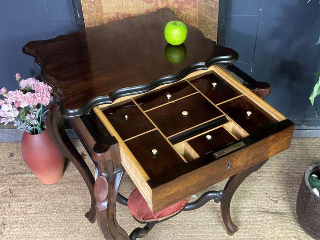 A Fine Victorian Antique Side Work or Sewing Table - Etsy