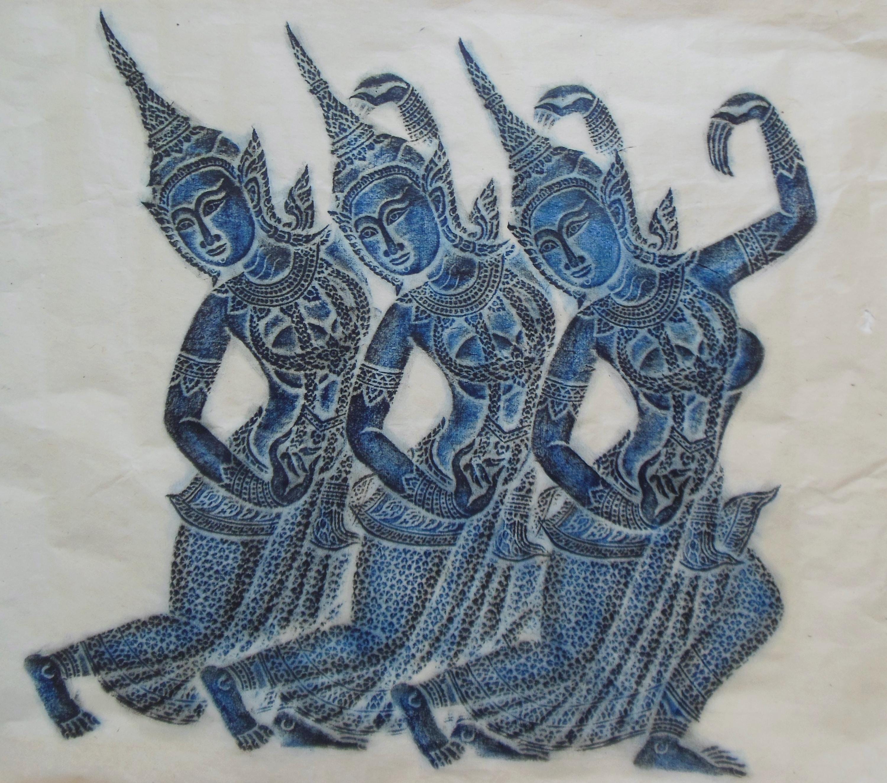 Thai Temple Rubbings, Vintage, - Etsy