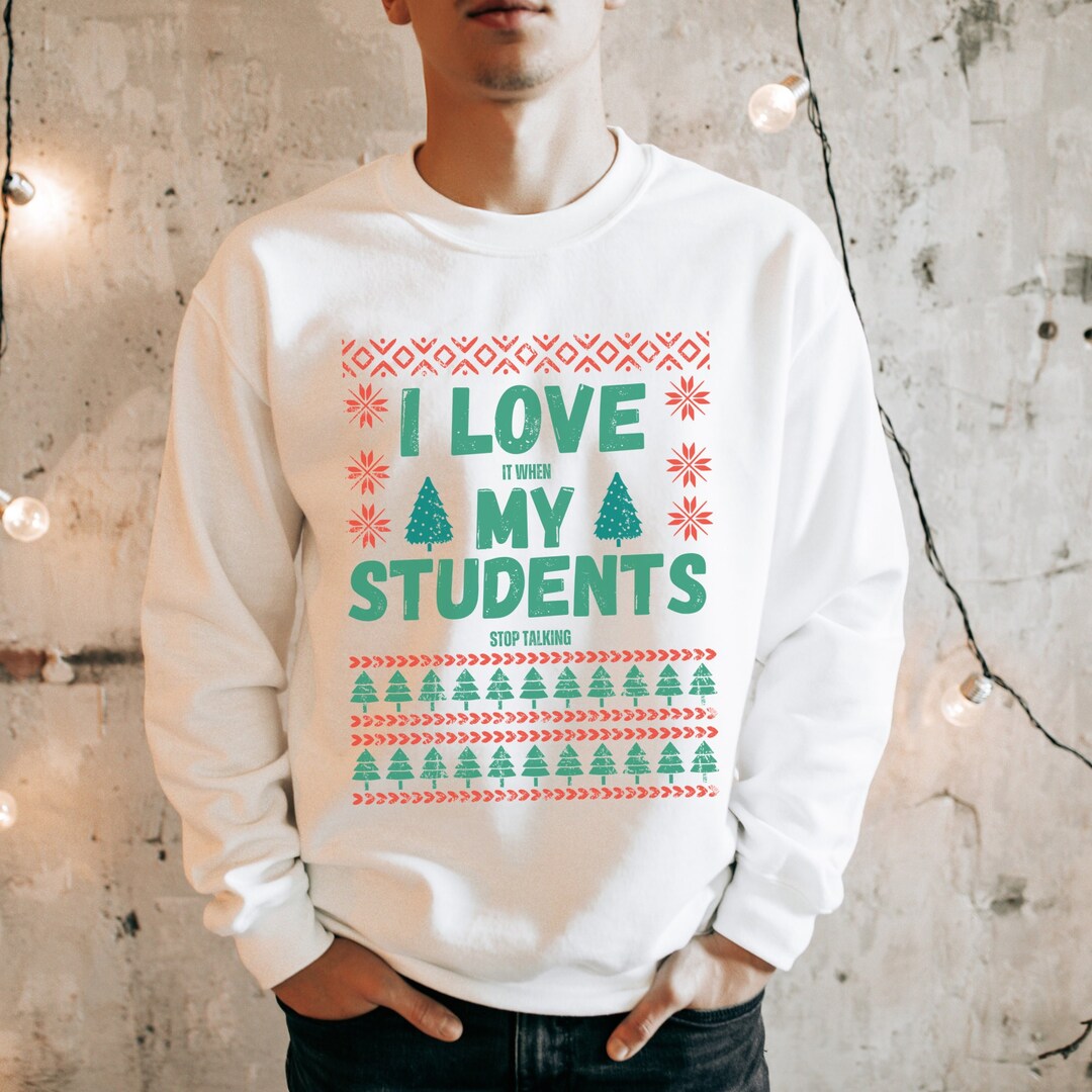 Teacher Ugly Christmas Sweater Ugly Christmas Teacher Teacher Christmas ...