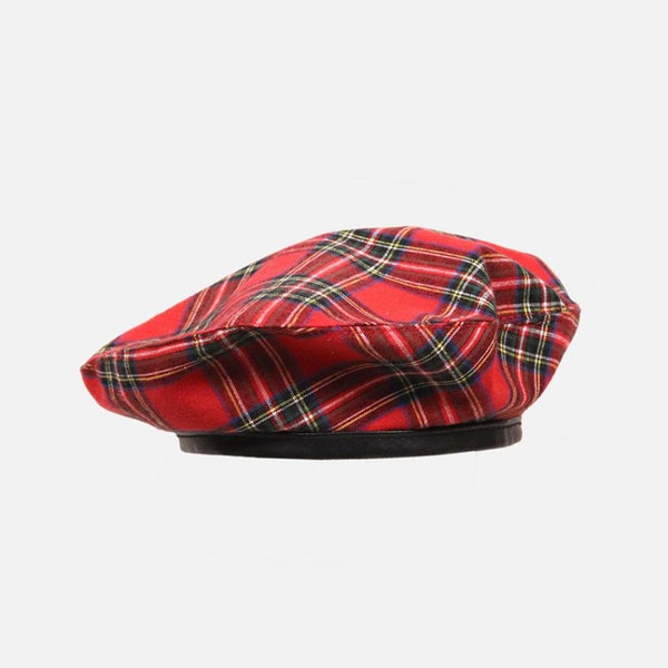 Plaid Beret - Etsy