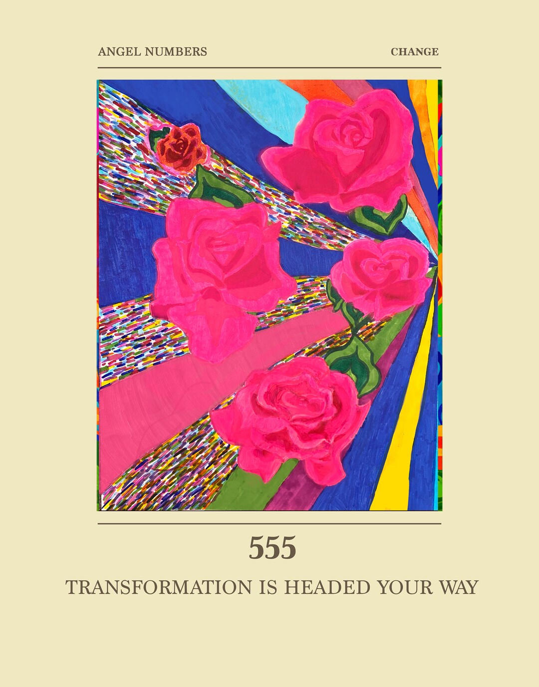 ANGEL NUMBER 555 POSTER - Etsy