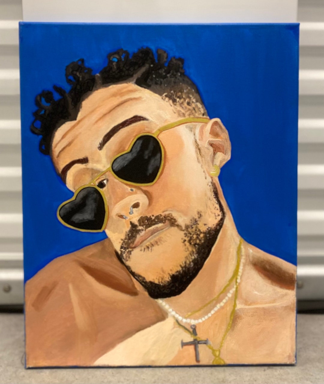 BAD BUNNY PAINTING - Etsy UK