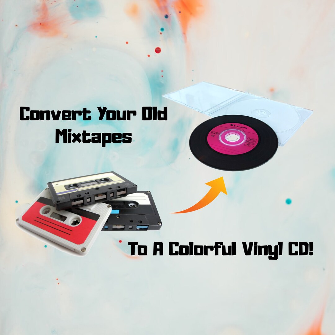 Convert Your Old Mixtapes to A Colorful Pink/red Vinyl CD - Etsy