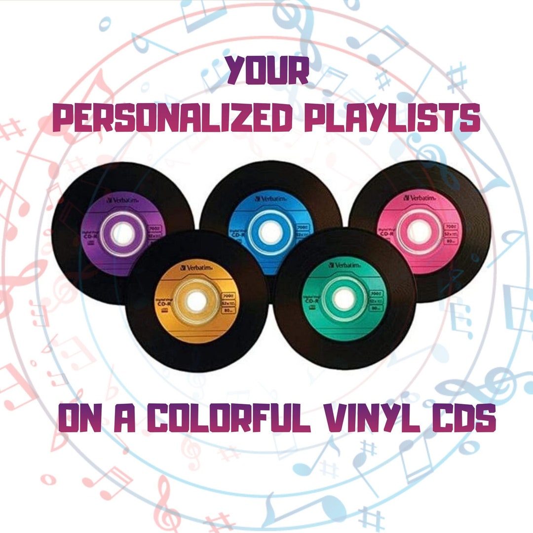Your Personalized Playlist on Colorful Vinyl CD - Etsy