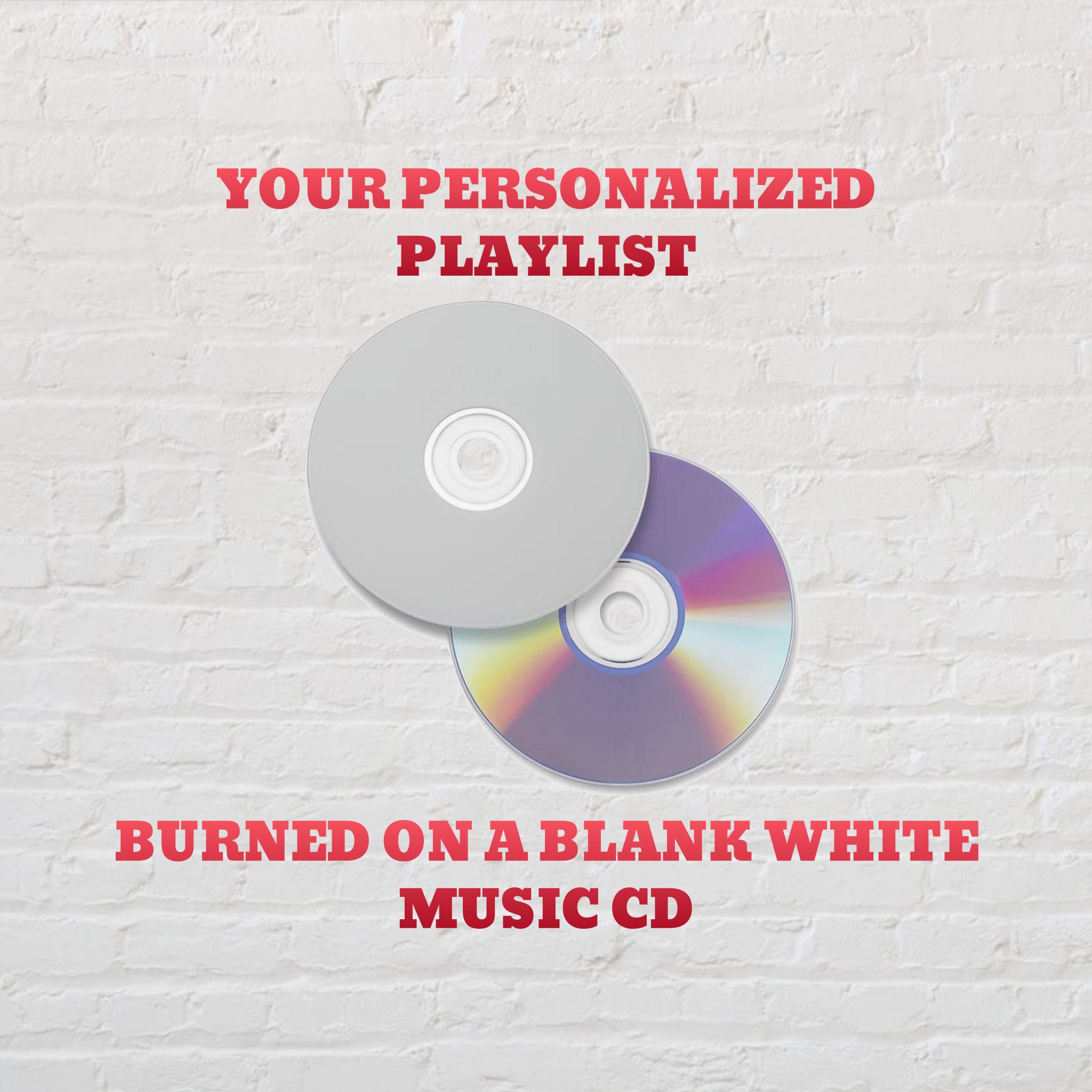 Your Personalized Playlist Burned Onto a Blank White Music CD - Etsy