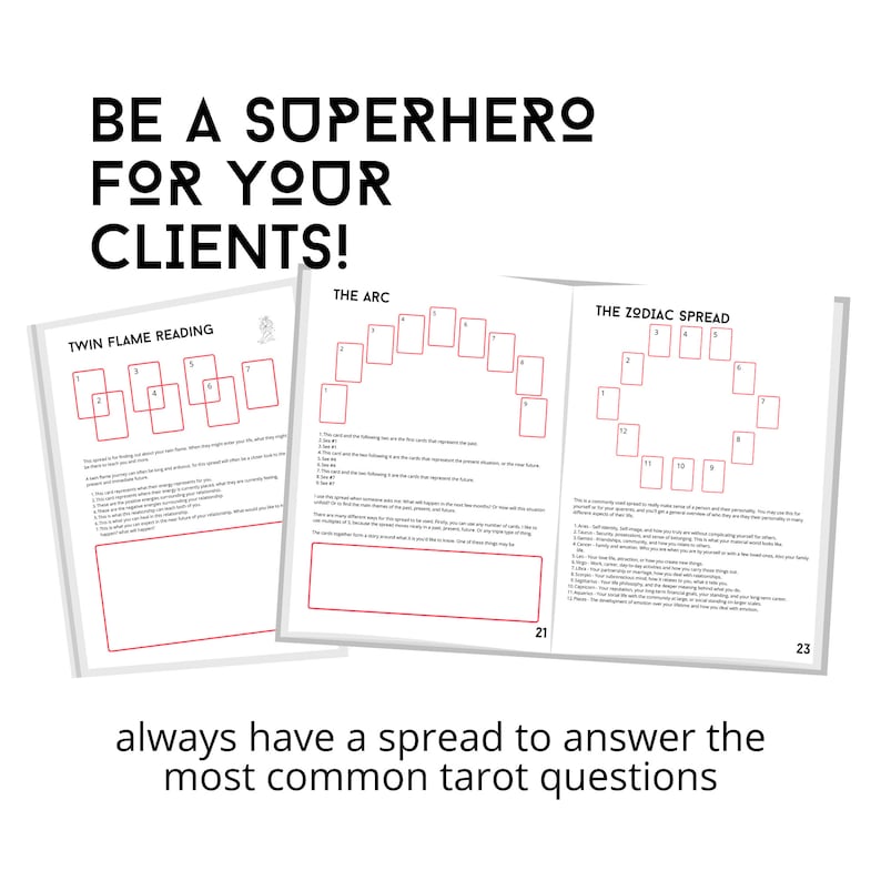20 Tarot Spread Cheat Sheet: Printable Tarot Guide (PDF) - Etsy