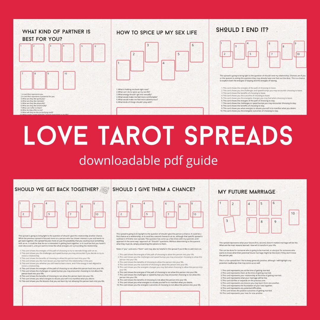 20 Love Tarot Spreads Cheat Sheet Examples Give The Most Detailed Love