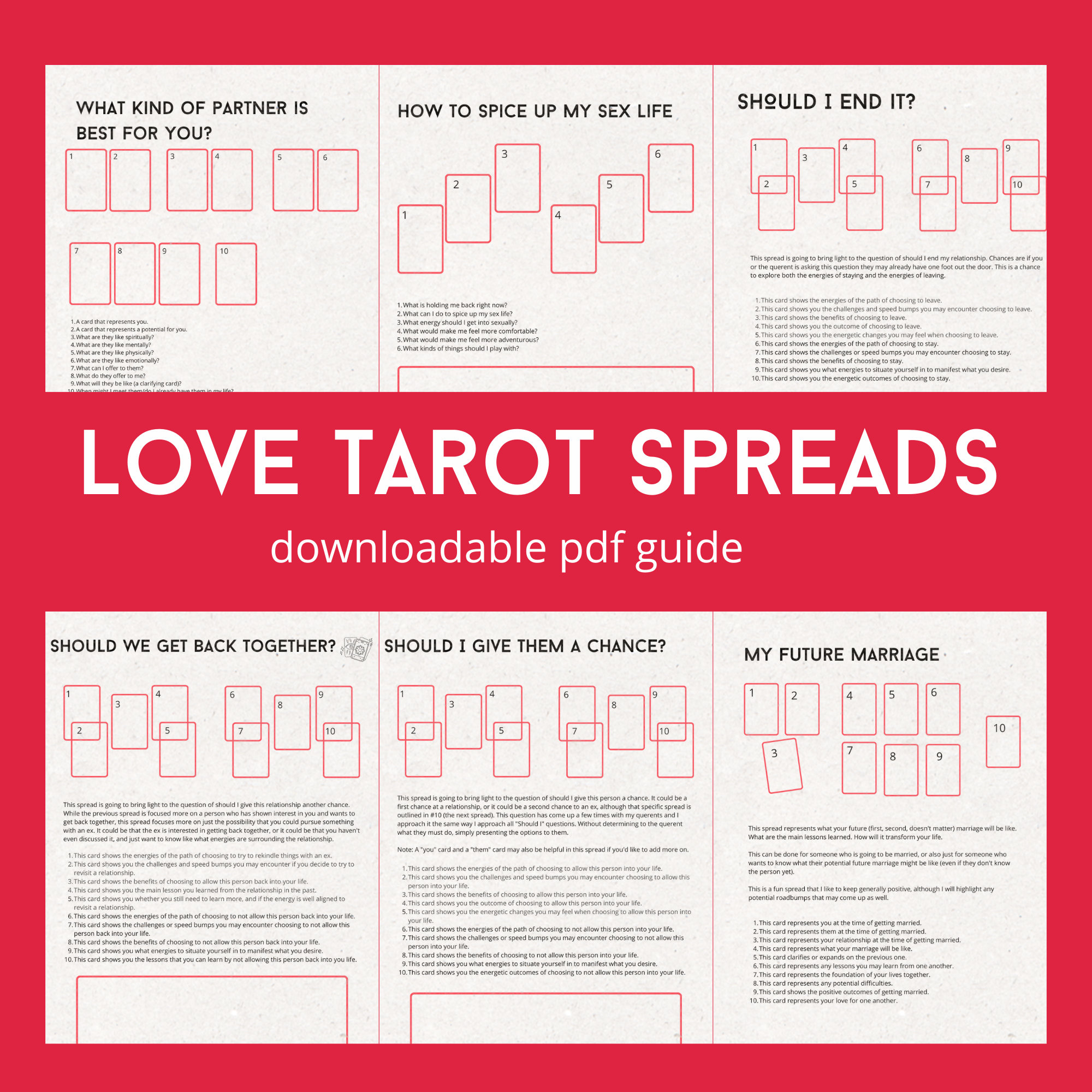 20 Love Tarot Spreads Cheat Sheet Examples: Give the Most Detailed Love ...