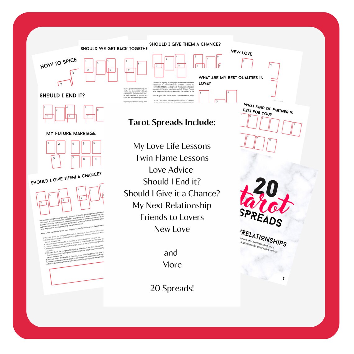 20 Love Tarot Spreads Cheat Sheet Examples: Give the Most Detailed Love ...