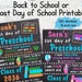 Editable First Day of School Printable, Chalkboard Last Day of School ...
