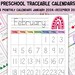 Rainbow Traceable Monthly Calendar 2024-2025, Morning Menu Calendar ...