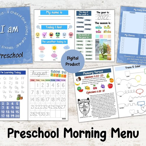 Elementary Morning Menu Bundle Homeschool Resource Binder - Etsy
