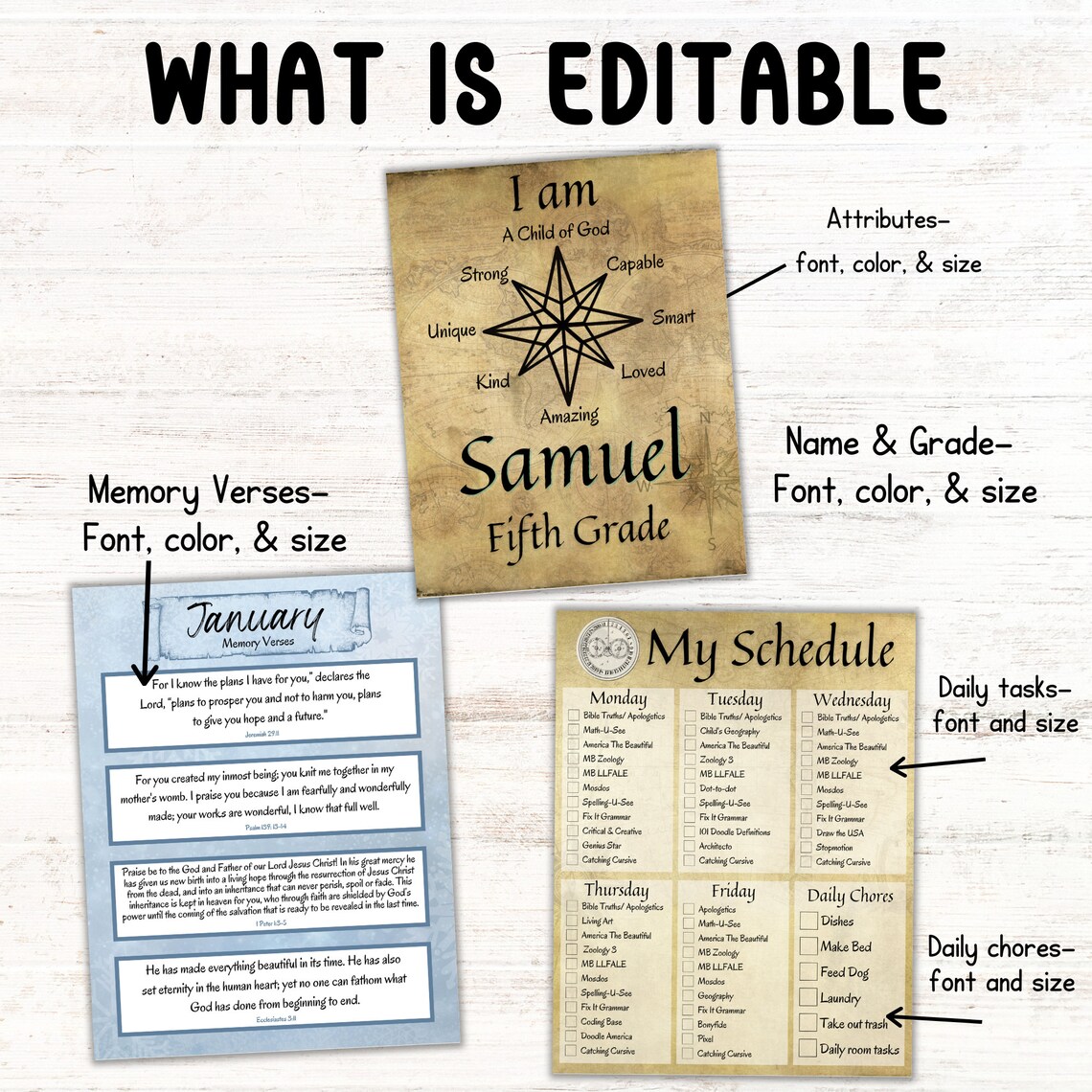 Elementary Morning Menu Bundle, Homeschool Resource Binder, Morning ...