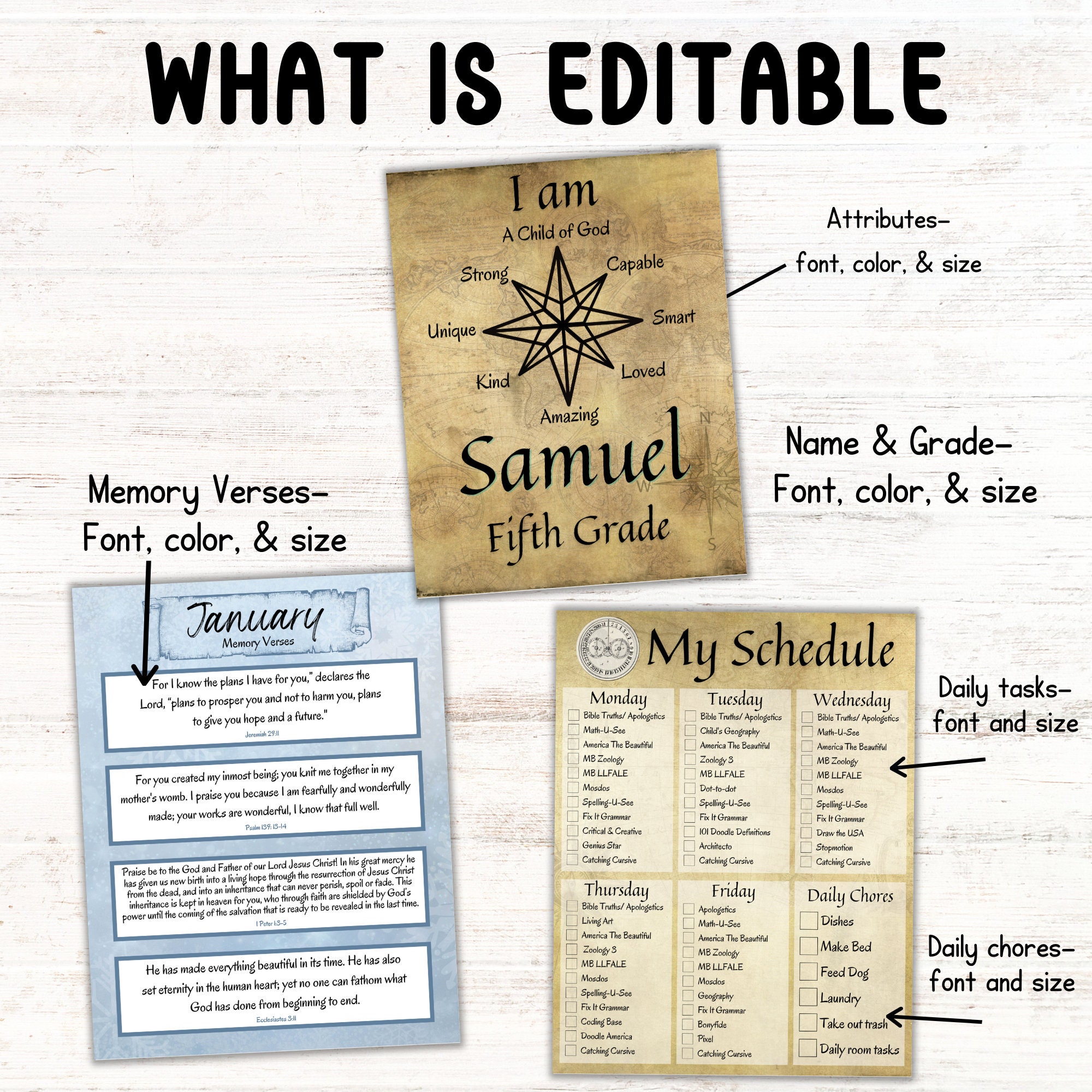 Elementary Morning Menu Bundle, Homeschool Resource Binder, Morning ...