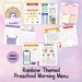 Rainbow Themed Morning Menu Bundle, Preschool Learning Binder ...