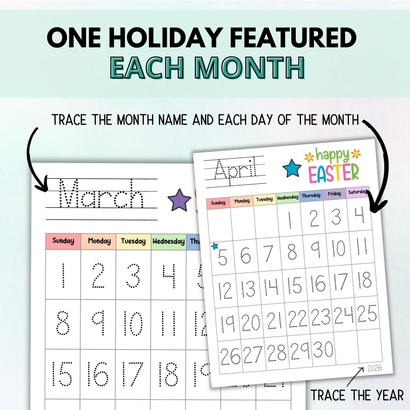 2025-2026 Traceable Calendar: Homeschool Printable (PDF Download) - Etsy