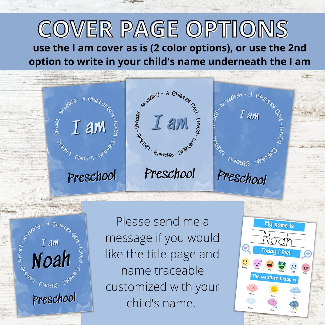 Preschool Morning Menu Printable, Morning Basket Bundle, Customizable ...