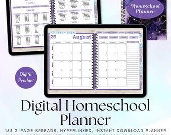 Digital Homeschool Planner 2025-2026: Hyperlinked Record Keeper for ...