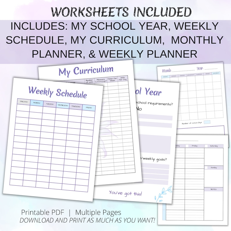 Homeschool Planner 2026-2027: Scheduling Workbook Dated and Undated ...