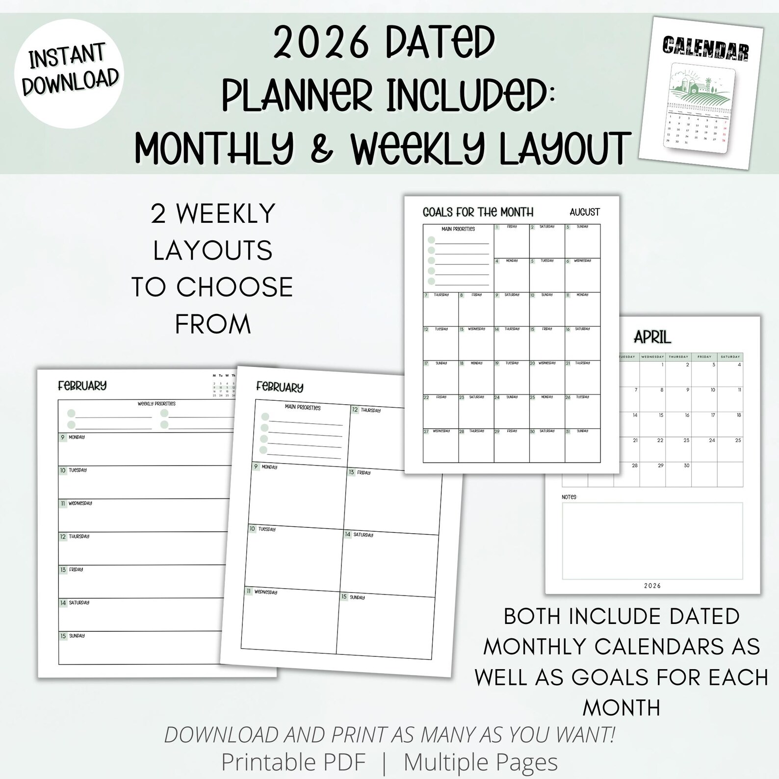 Farm Management Planner: Agriculture Journal & Record Keeper (printable ...