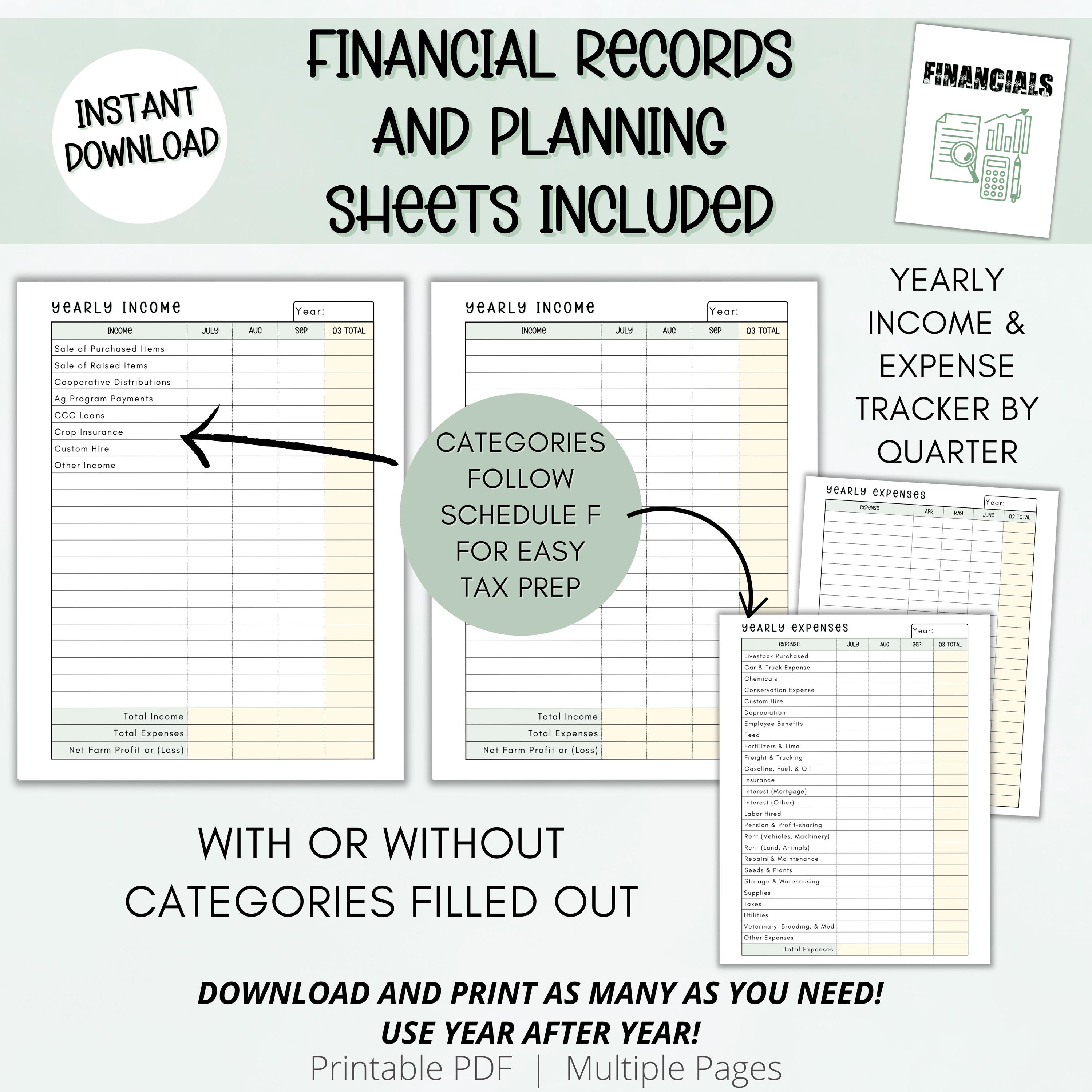 Farm Management Planner: Agriculture Journal & Record Keeper (printable ...