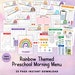Rainbow Themed Morning Menu Bundle, Preschool Learning Binder ...
