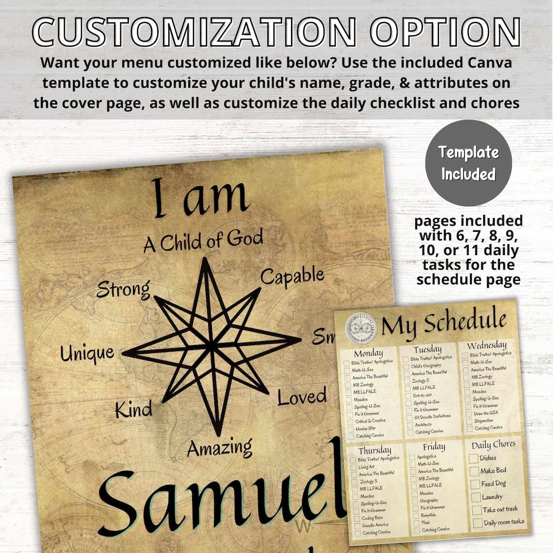 Elementary Morning Menu Bundle, Homeschool Resource Binder, Morning ...