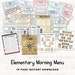 Elementary Morning Menu Bundle, Homeschool Resource Binder, Morning ...