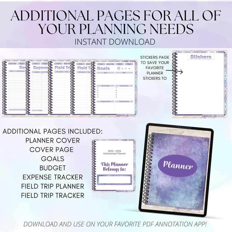 Digital Homeschool Planner 2025-2026: Hyperlinked Record Keeper for ...