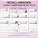 Rainbow Themed Morning Menu Bundle Preschool Learning Binder - Etsy