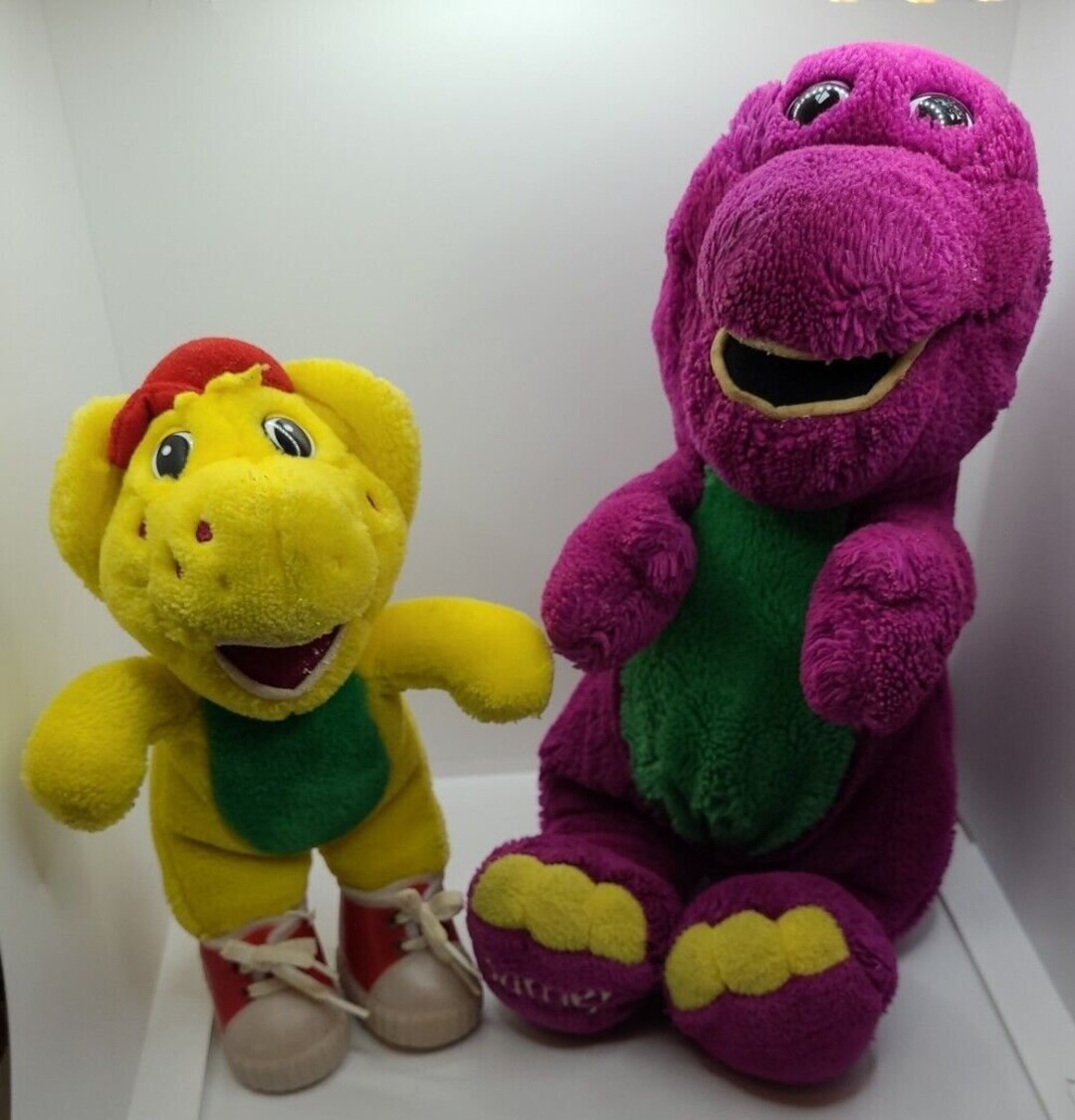 Vintage 1992 BJ and Barney the Purple Dinosaur Retired Plushies - Etsy ...