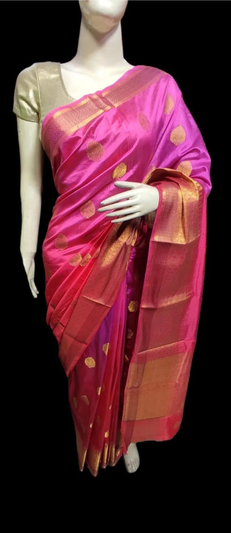Zari Weaving Classical Banaras Katani Silk Saree - Etsy