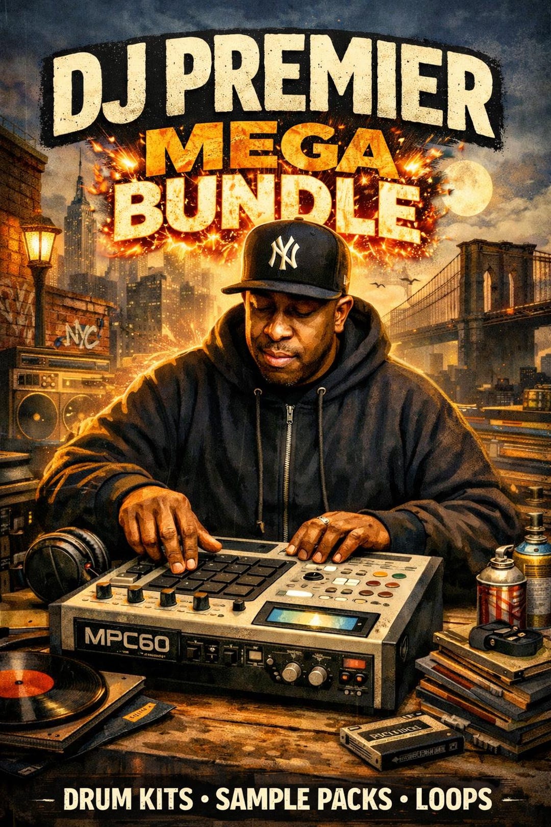 DJ Premier Bundle Drum Kits Sample Packs East Coast Hip Hop Loops 6,000 ...