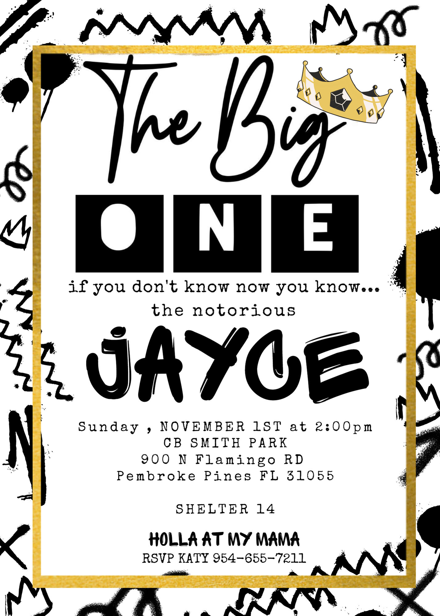 NOTORIOUS BIG ONE Invitation Editable Template - Etsy
