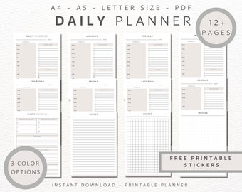 Printable Daily Checklistproductivity Planner PDF Planner - Etsy