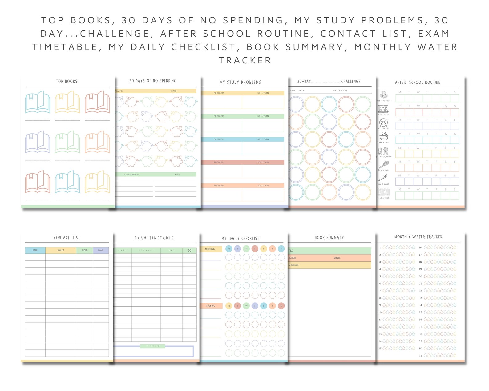 ADHD Planner for Kids School Planner 2023 Kids Routine - Etsy