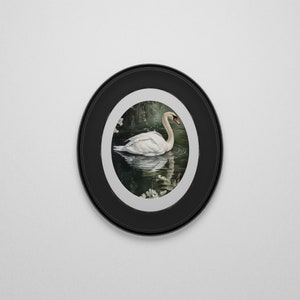 Vintage Swan Oil Painting Baroque Bird Wall Art Classical Swan Painting ...