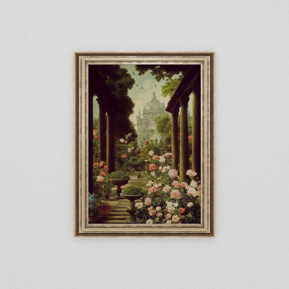 Victorian Rose Garden Oil Painting Baroque Art English - Etsy Australia