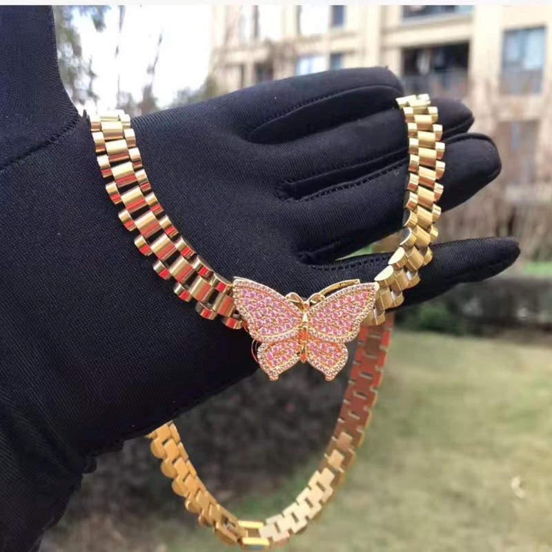 Butterfly Nugget Necklace - Etsy