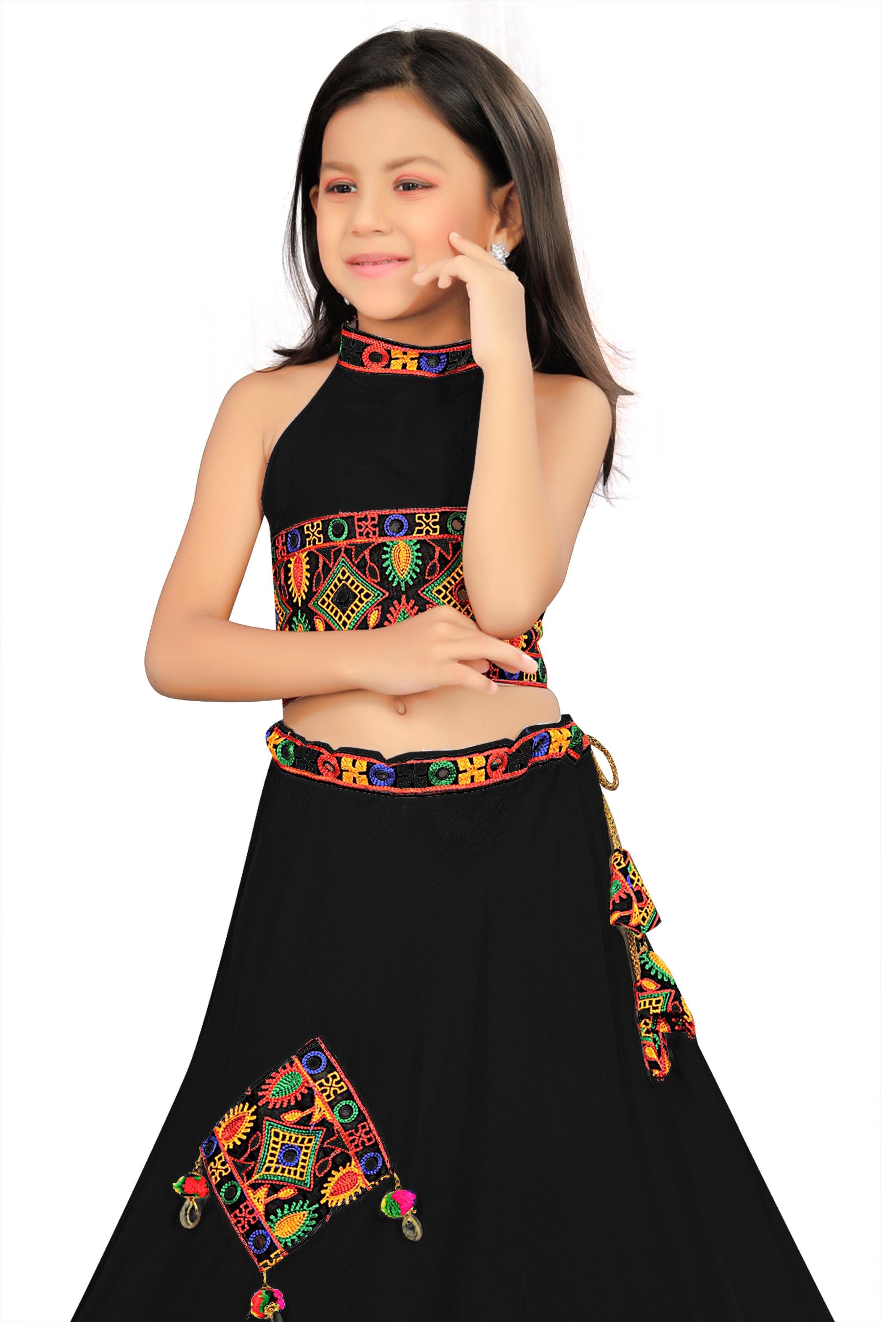 Kids Embroidered Traditional Ghoomar Lehenga Choli |chania Choli|radha ...