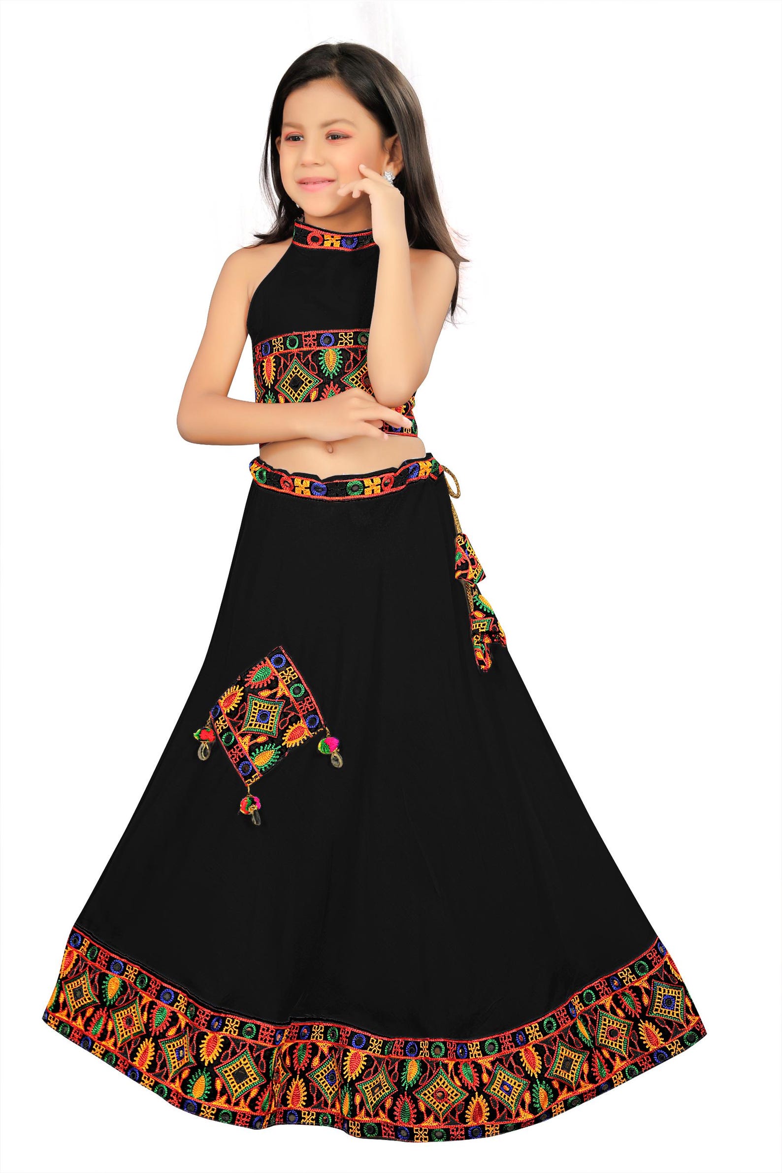 Kids Embroidered Traditional Ghoomar Lehenga Choli |chania Choli|radha ...