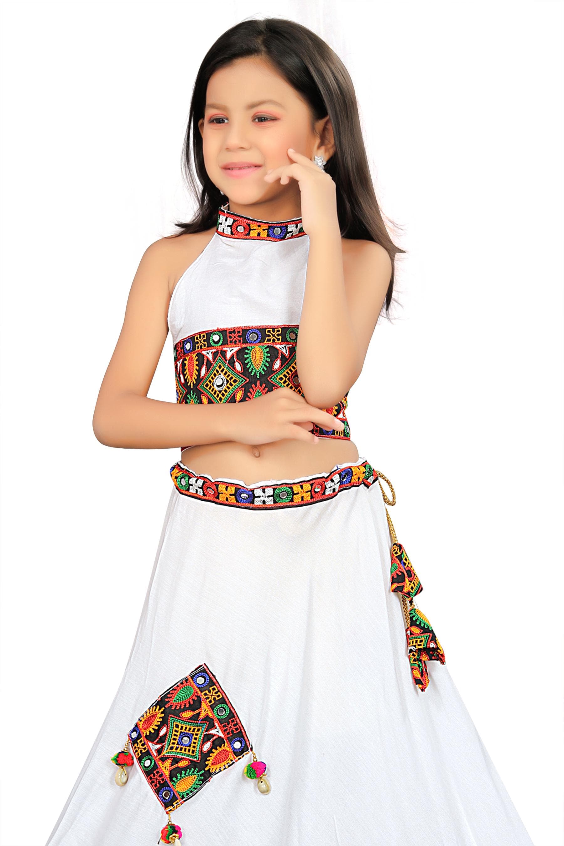 Kids Embroidered Ghoomar Lehenga Choli: Navratri Garba Dress - Etsy