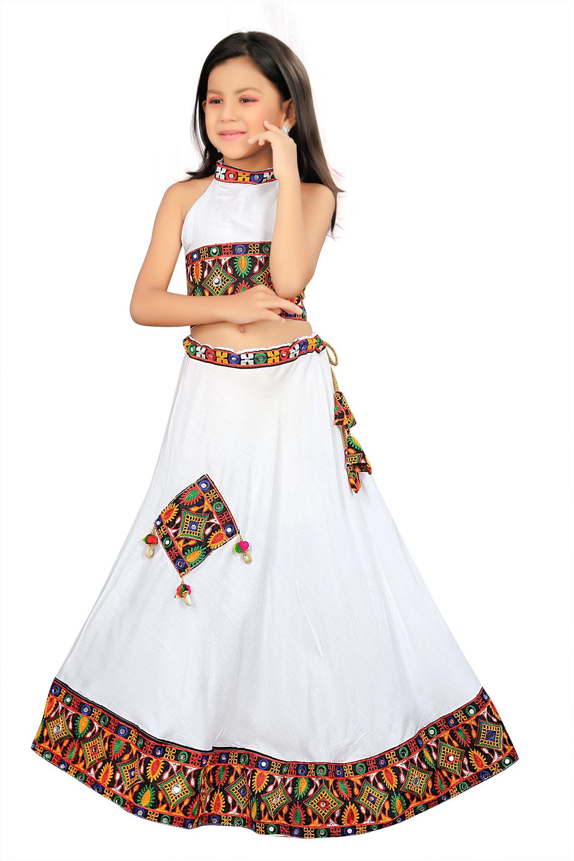 Kids Embroidered Traditional Ghoomar Lehenga Choli |chania Choli|radha ...
