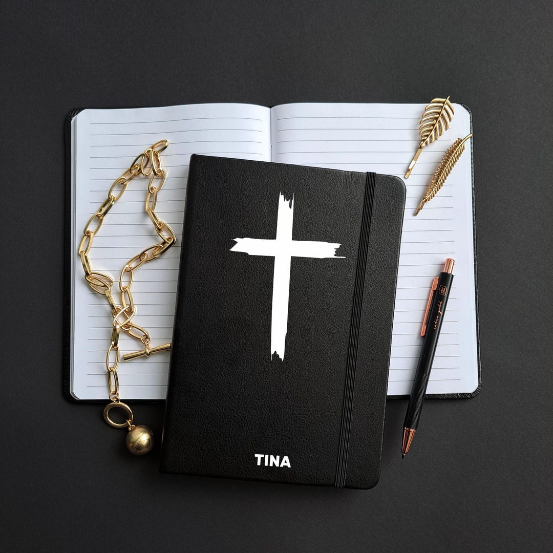 Cross Notebook Custom, Christian Inspired Design Journal, Personal ...
