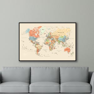 Download World Map With Countries,world Map Print,digital World Map ...
